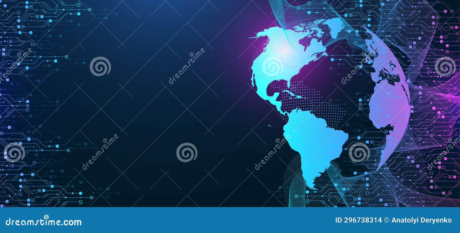 Quantum Technologies Concept. Deep Learning Artificial Intelligence. Circuit Board Texture ...