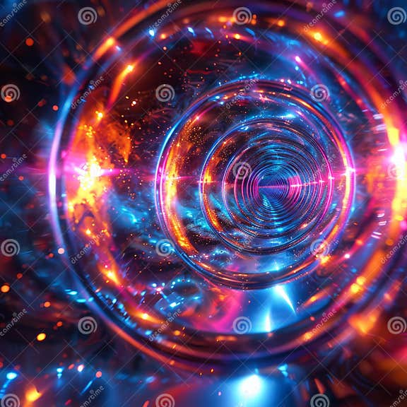 Quantum Tunneling Effect Visualized in Vibrant Colors Symbolizing the ...