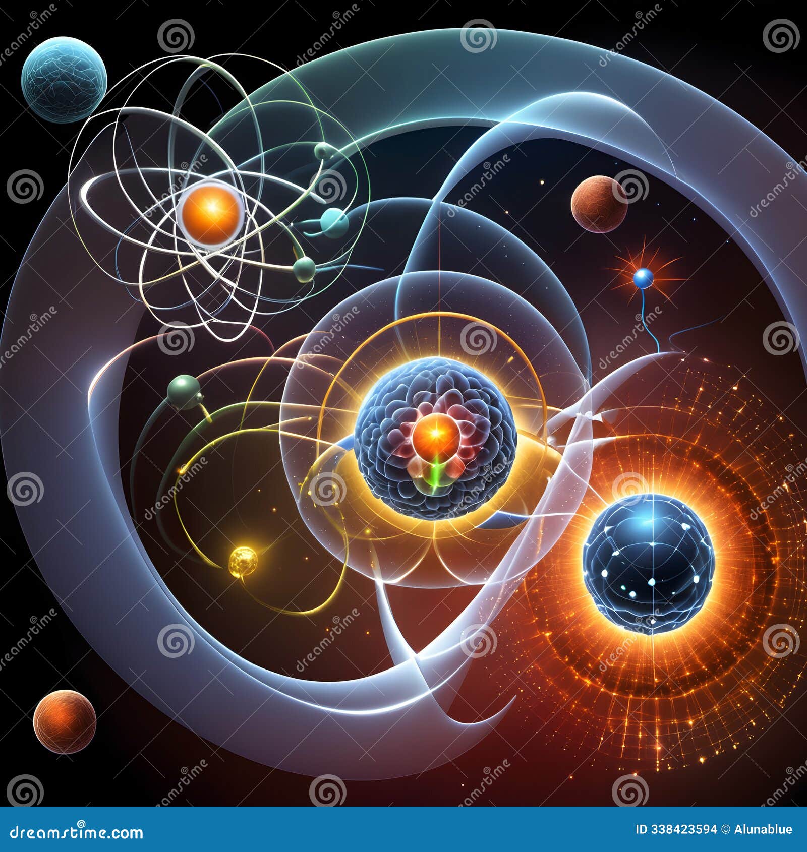 Quantum Universe: Atomic Energy Unleashed Stock Photo - Image of ...