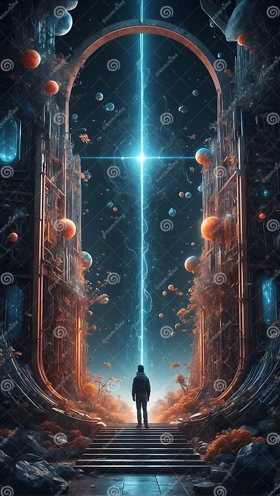 Quantum Visions Unveiled: a Panoramic Dreamscape. AI Generate Stock ...