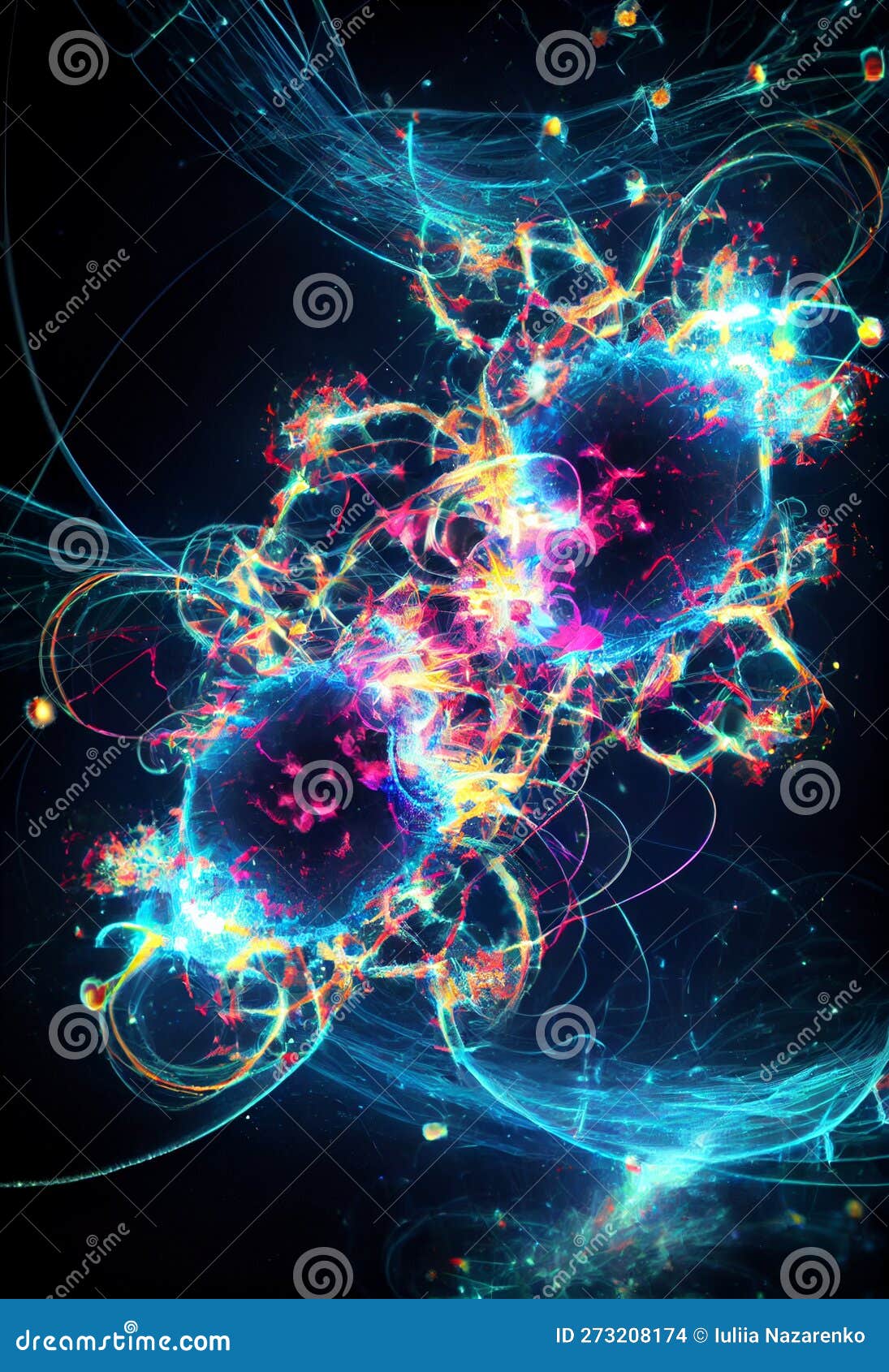 Quantum Wave Dance. AI Generated Stock Illustration - Illustration of ...