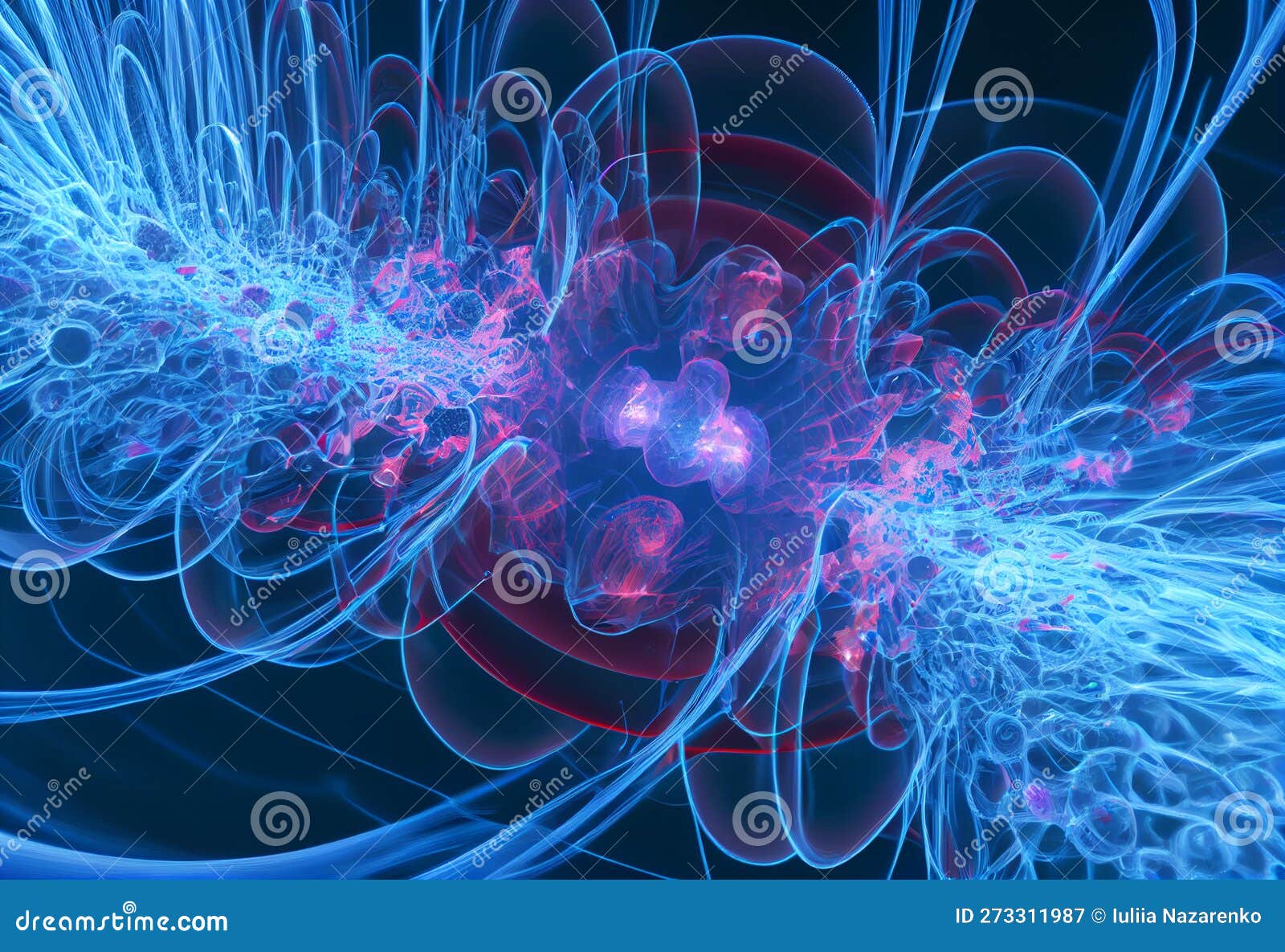 Quantum Wave Dance. AI Generated Stock Illustration - Illustration of ...