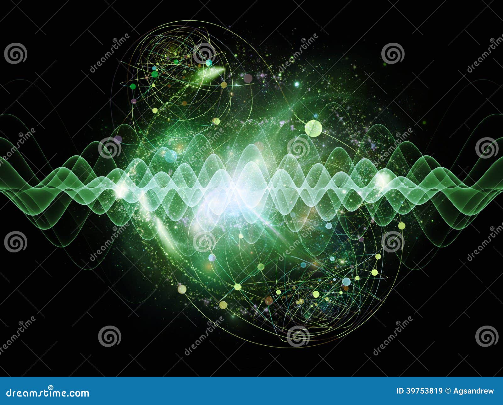 Quantum Wave stock illustration. Illustration of cyberspace - 39753819