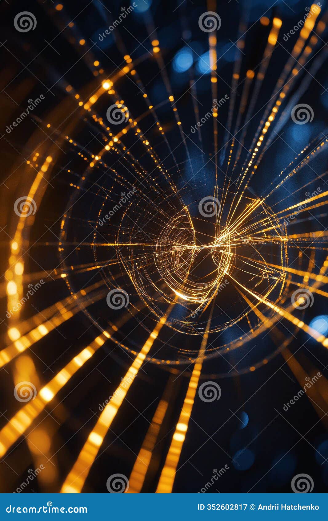 Quantum Web with Entanglement Effect Stock Illustration - Illustration ...