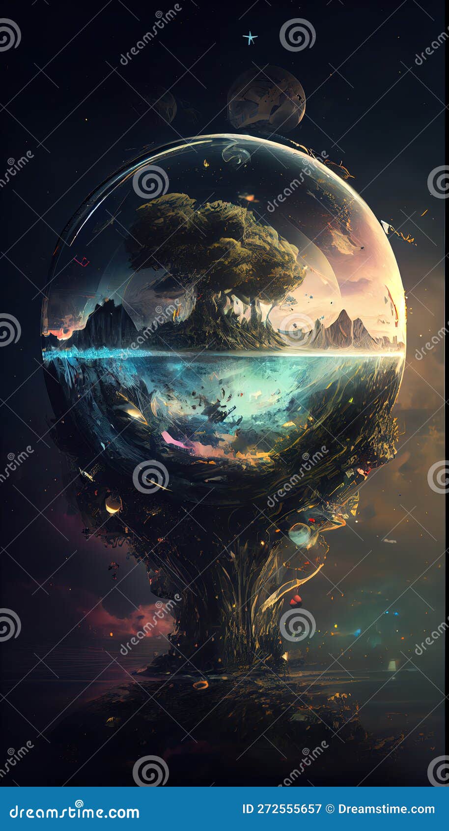 Quantum World Background. Ai Generated. Stock Illustration ...