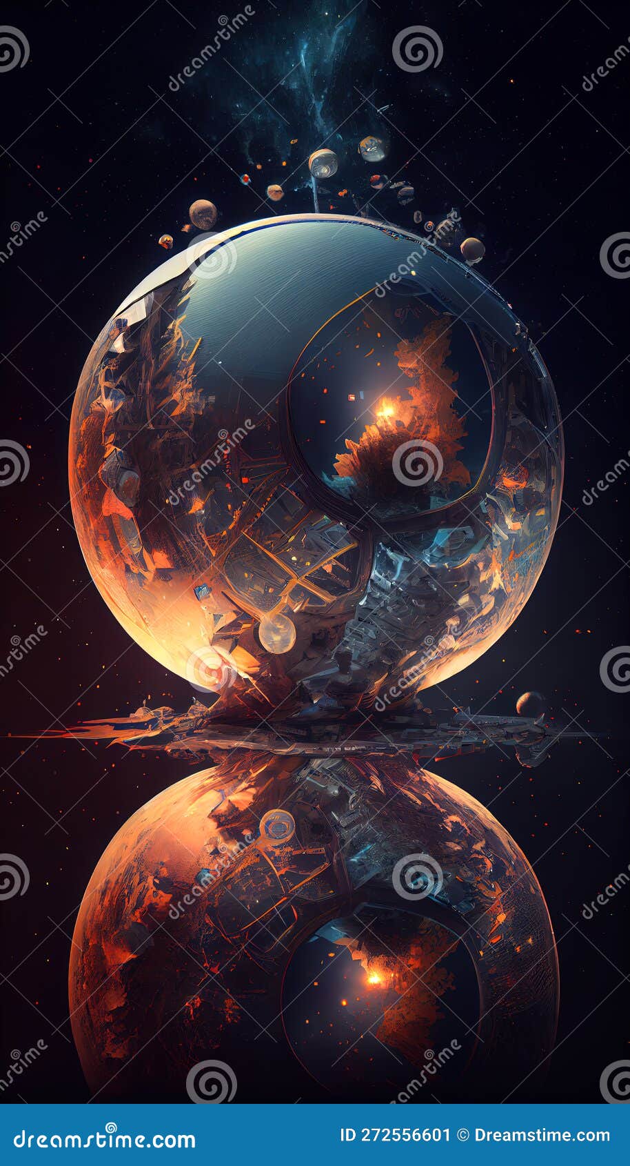 Quantum World Background. Ai Generated. Stock Illustration ...