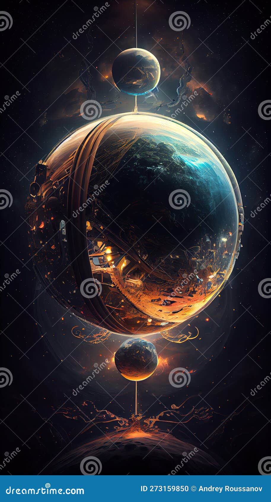 Quantum World Background. Ai Generated. Stock Illustration ...