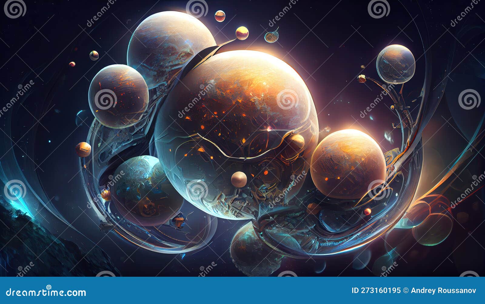 Quantum World Background. Ai Generated. Stock Illustration ...