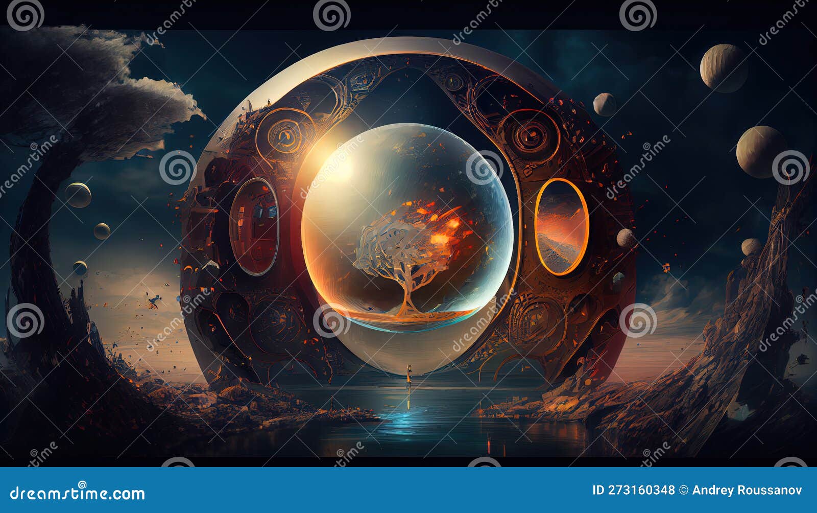 Quantum World Background. Ai Generated. Stock Illustration ...