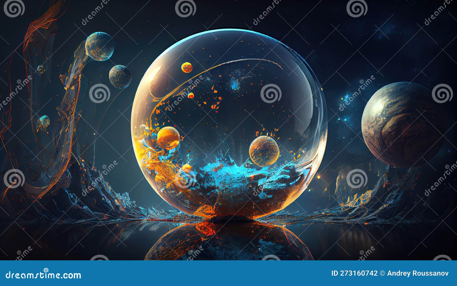Quantum World Background. Ai Generated. Stock Illustration ...
