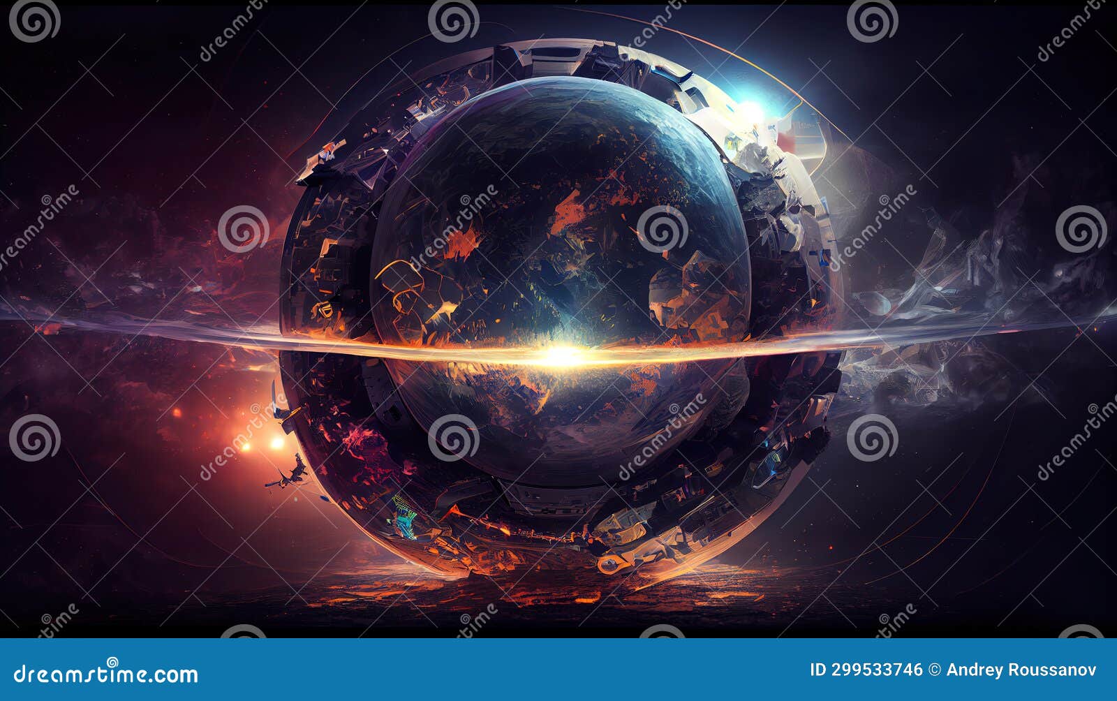 Quantum World Background. Ai Generated. Stock Illustration ...