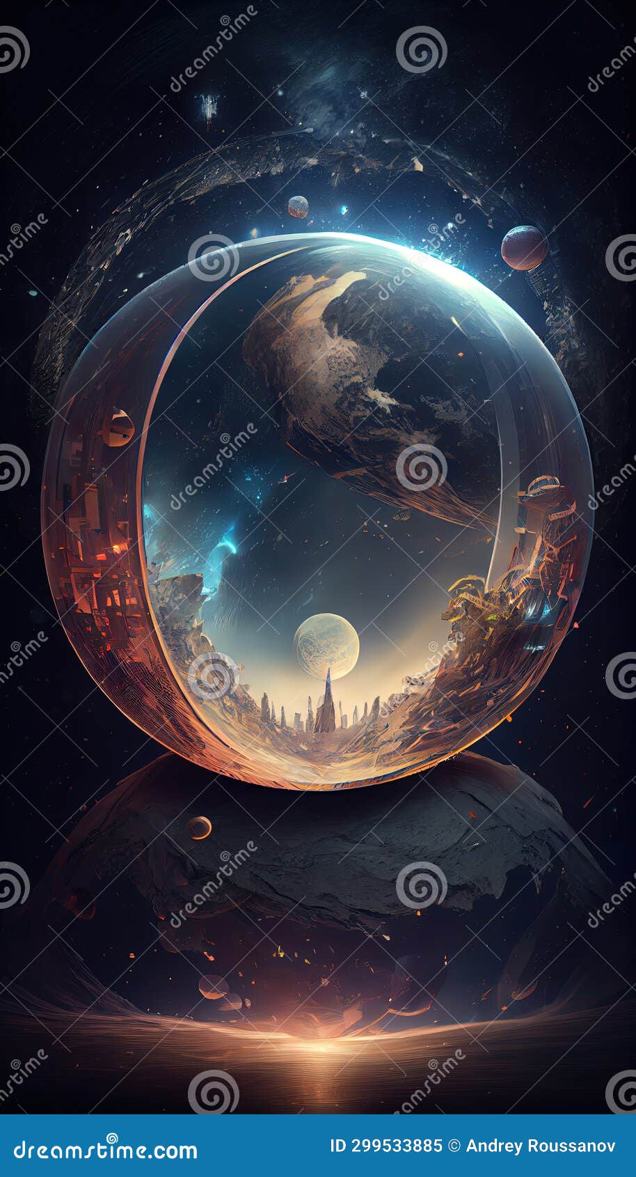 Quantum World Background. Ai Generated. Stock Illustration ...