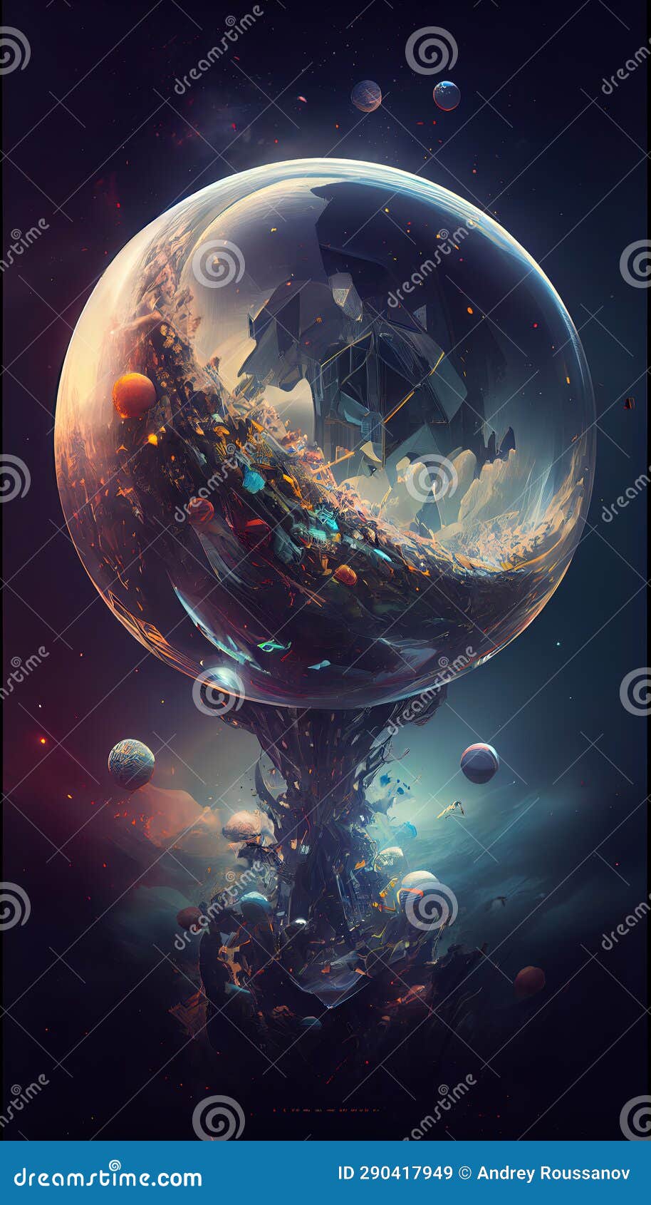 Quantum World Background. Ai Generated. Stock Illustration ...