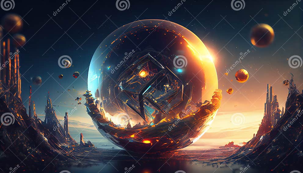Quantum World Background. Ai Generated. Stock Image - Image of earth ...