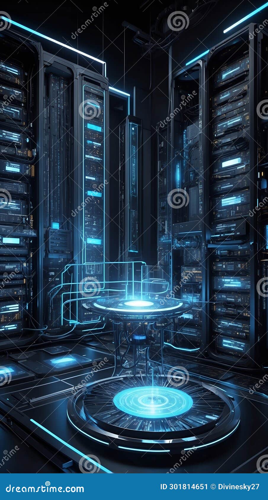 QuantumQuotient S Data Aurora: a 3D Extravaganza. AI Generate Stock ...