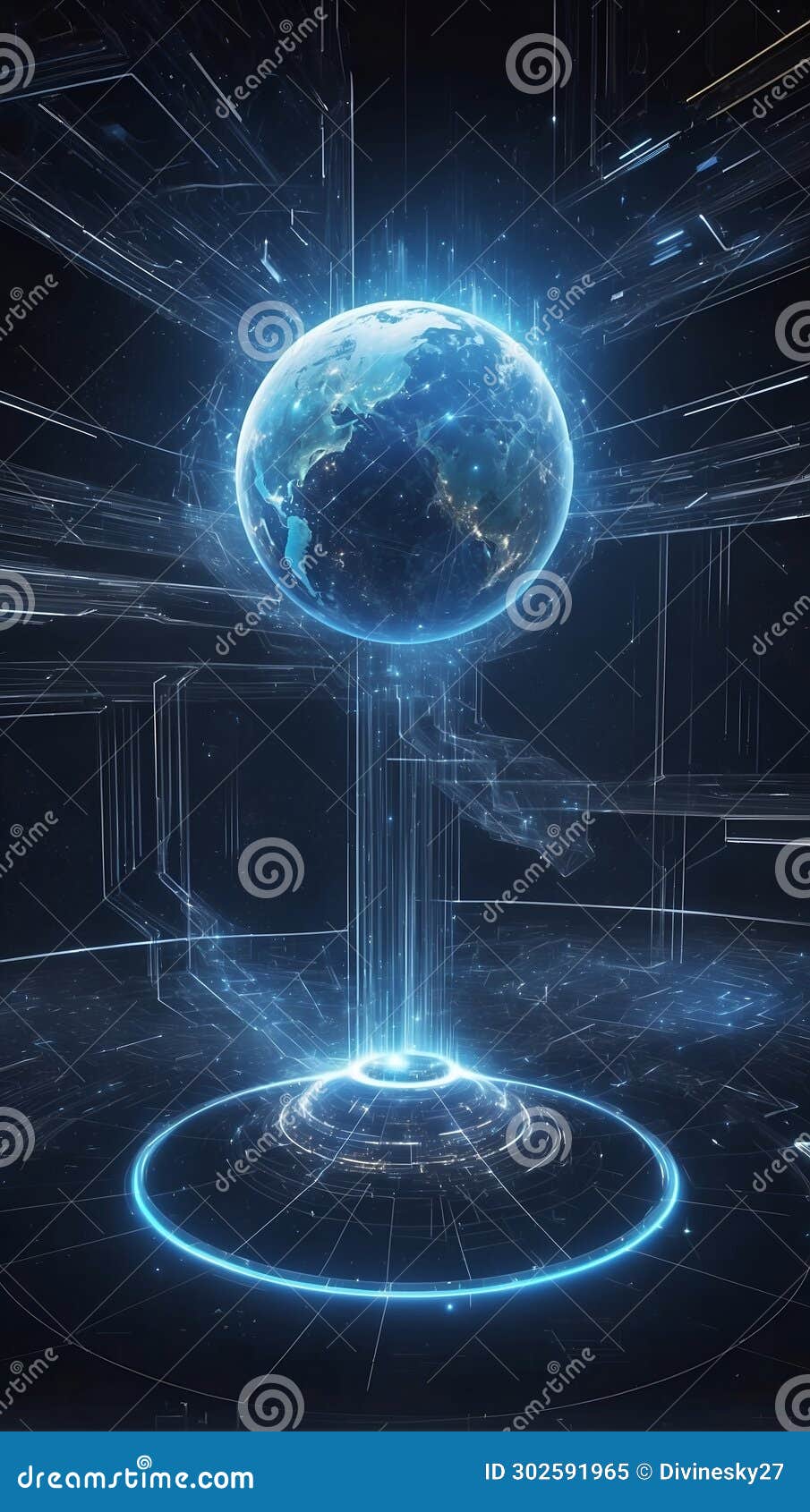 QuantumQuotient S Techno Vortex: Data Unleashed. AI Generate Stock ...