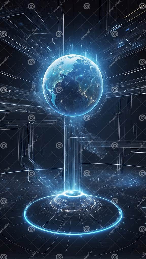 QuantumQuotient S Techno Vortex: Data Unleashed. AI Generate Stock ...