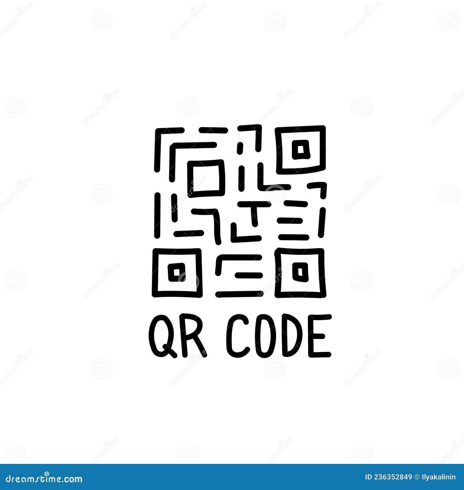 Quar Code. Hand Lettering. Vector. Open Paths. Editable Stroke Size ...