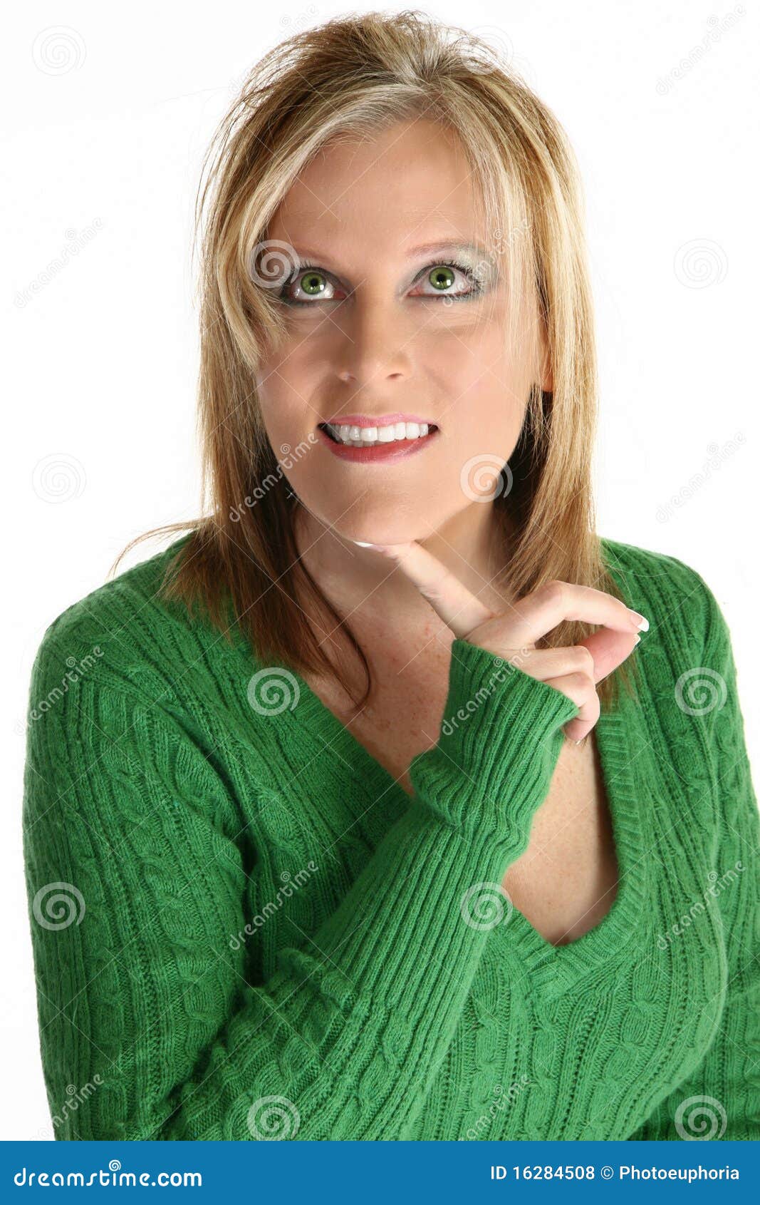 Quarante Ans De Penser De Femme Photo stock - Image du gens, geste ...