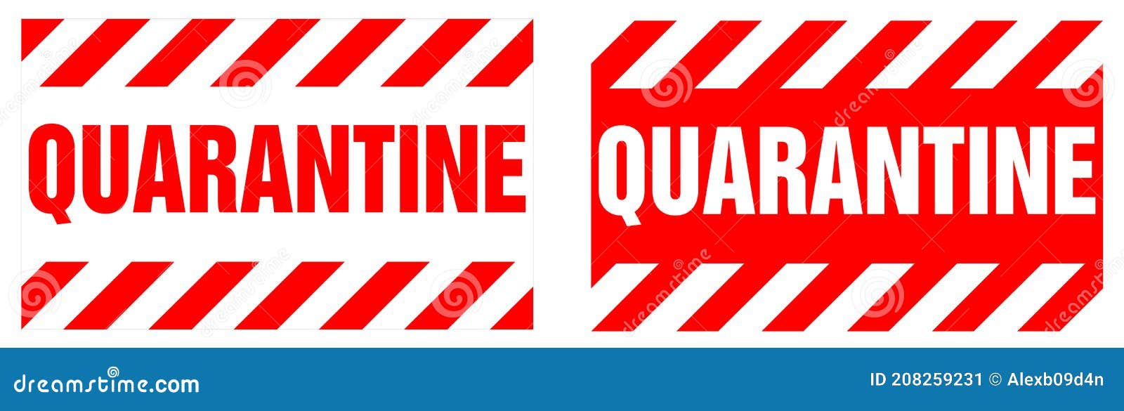 Quarantine Biohazard Warning Sign. Stock Vector - Illustration of ...