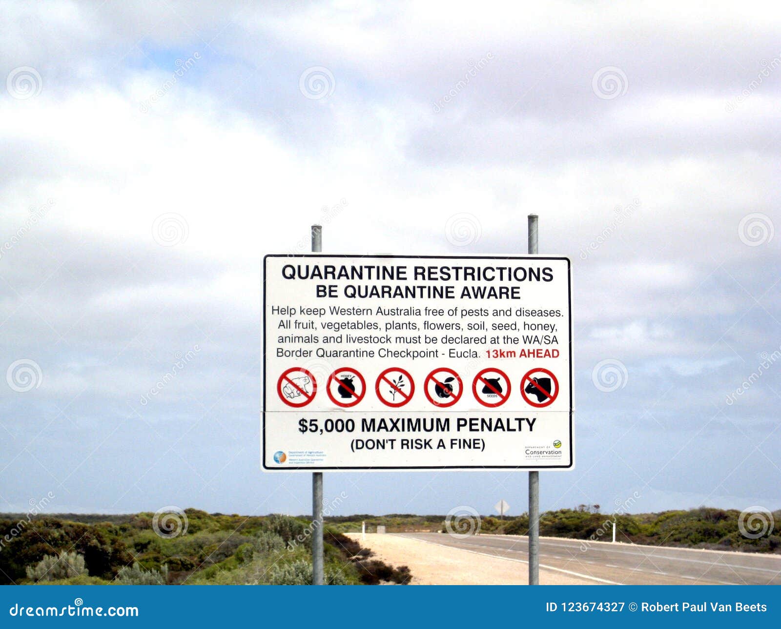 Quarantine Checkpoint Nullarbor Plain Editorial Photography - Image of ...