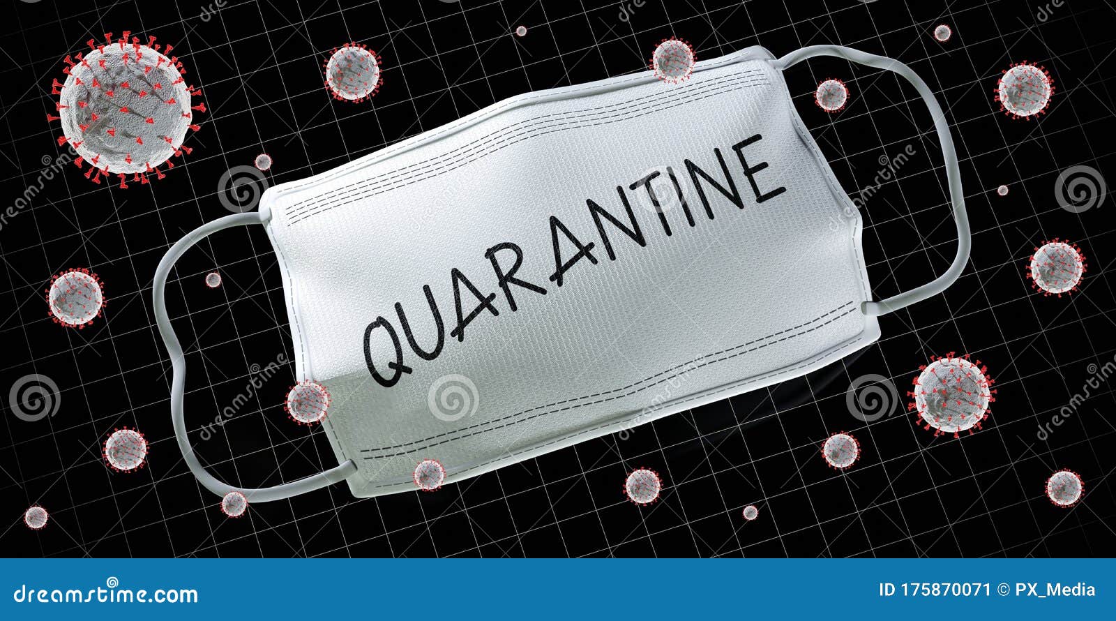 Quarantine Concept - 3D Illustration Stock Illustration - Illustration ...
