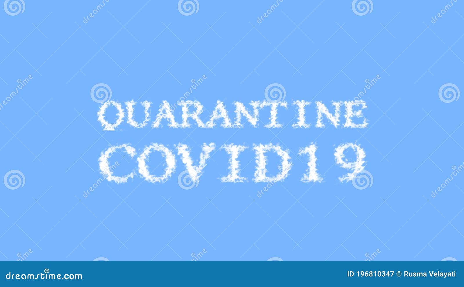 Quarantine Covid19 Cloud Text Effect Sky Isolated Background Stock ...