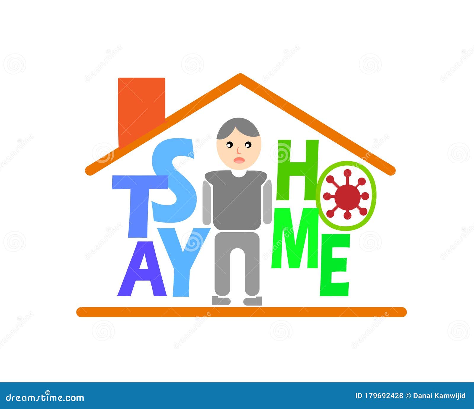 Quarantine in Home, Stay Home Stock Vector - Illustration of vector ...
