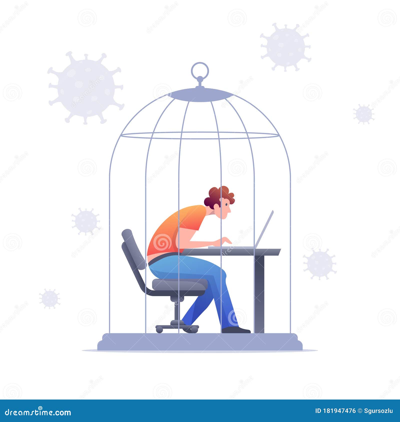 Quarantine and Isolation Problems Stock Vector - Illustration of ...