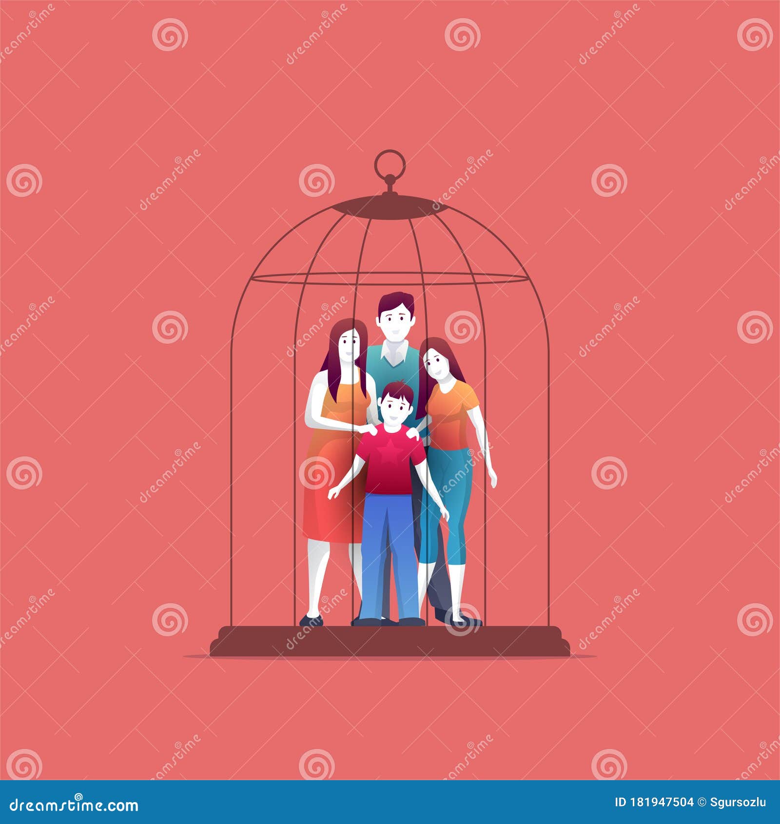Quarantine and Isolation Problems Stock Vector - Illustration of corona ...
