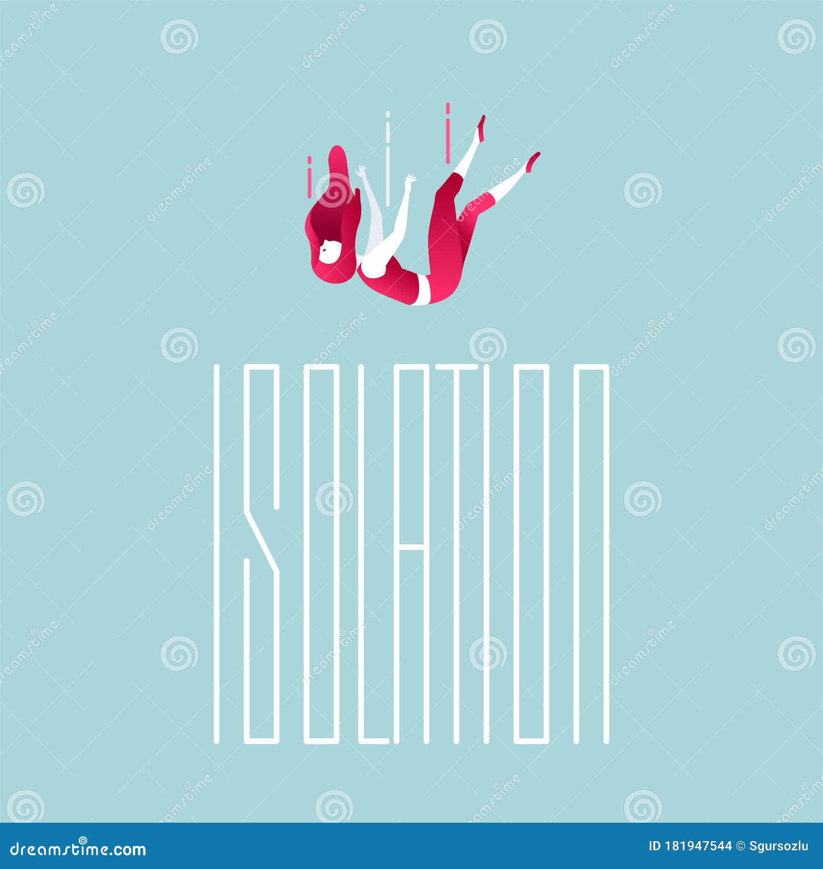 Quarantine and Isolation Problems Stock Vector - Illustration of ...