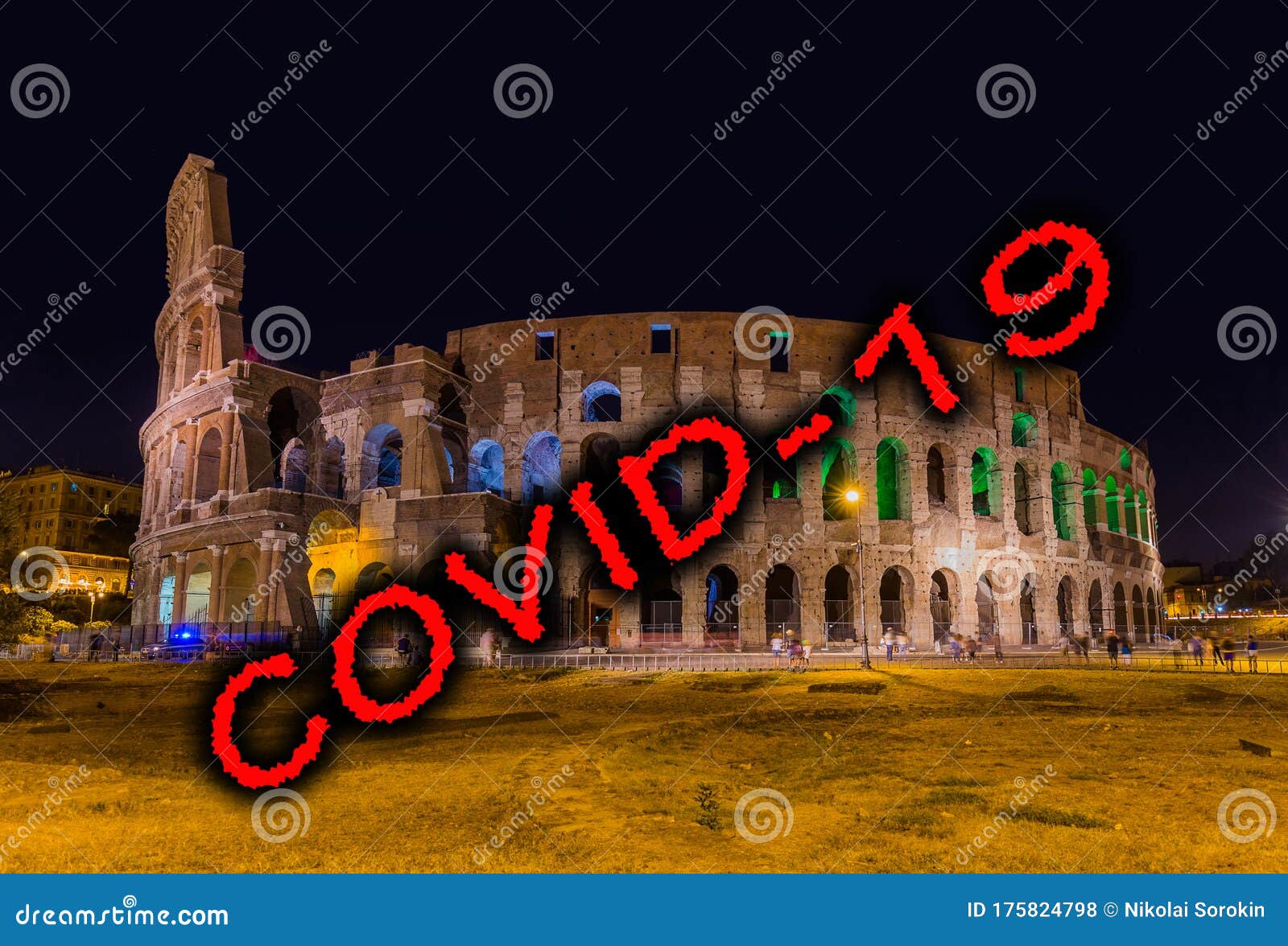 Quarantine in Italy. Coliseum in Rome Italy Stock Photo - Image of ...