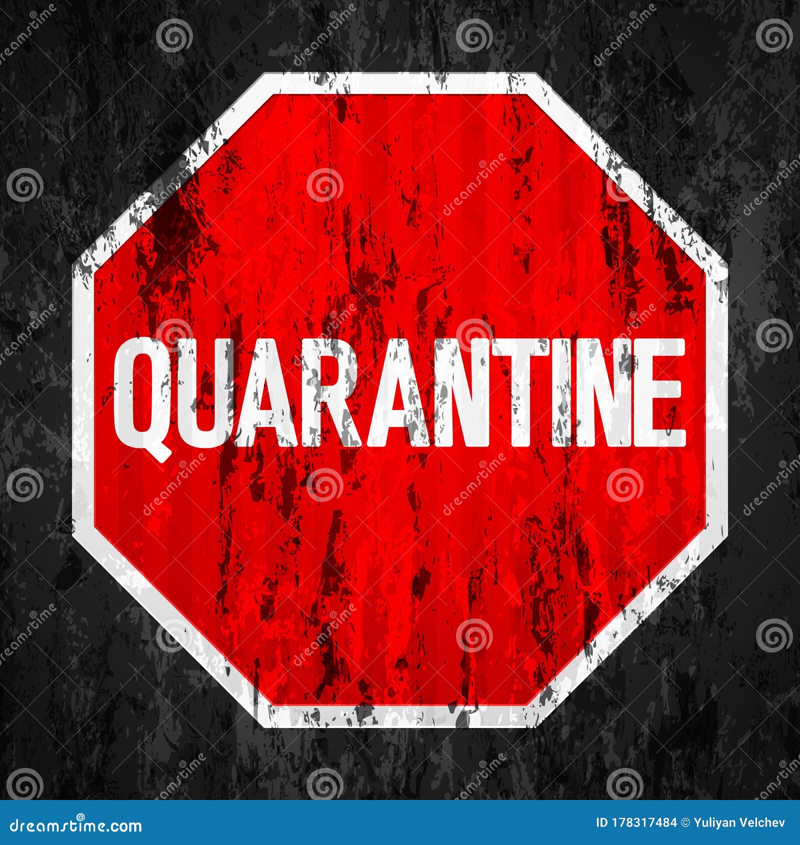 Quarantine Road Sign Background Stock Vector - Illustration of ...