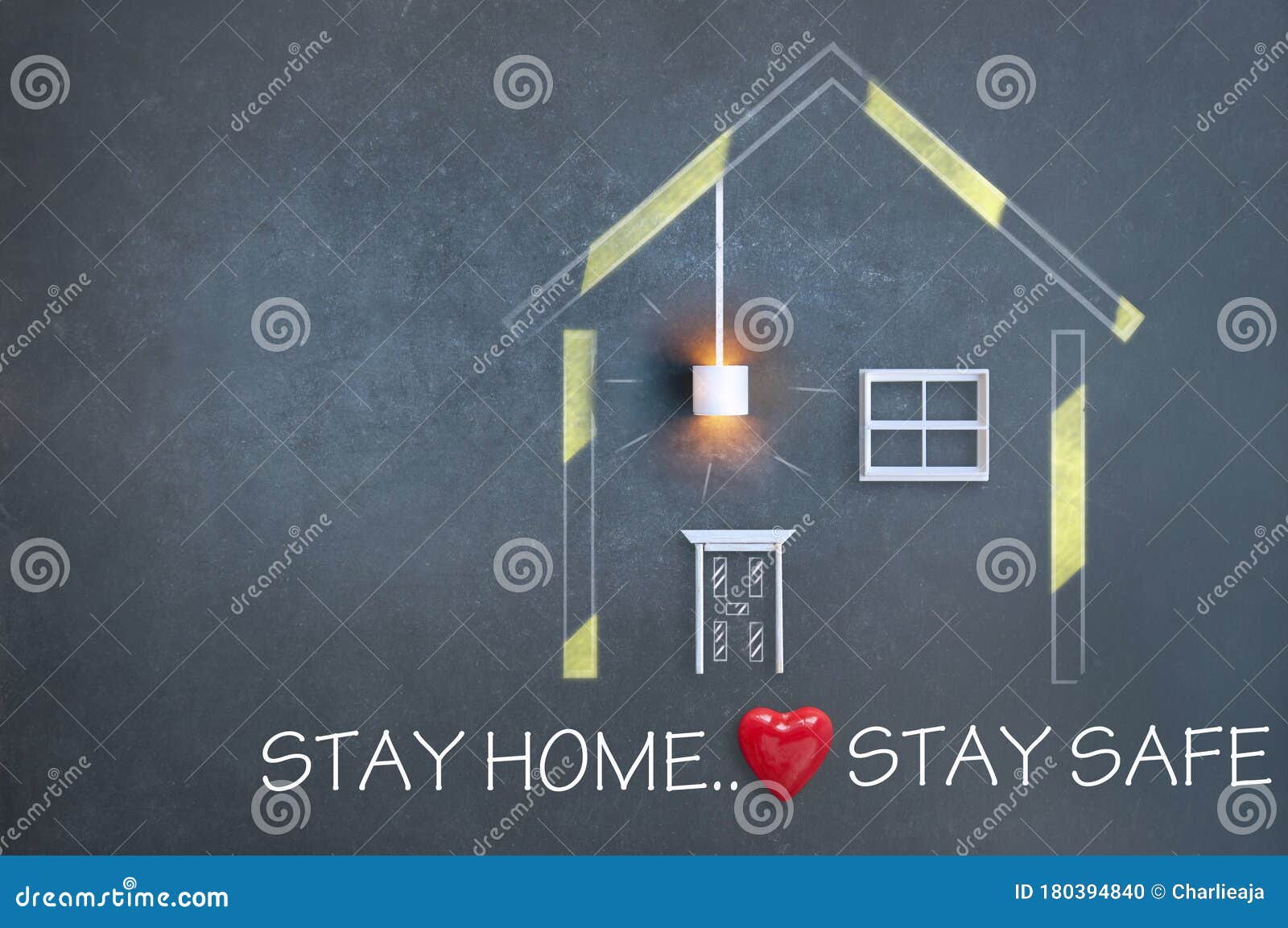 Quarantine, Self Isolation House Concept Stock Photo - Image of ...