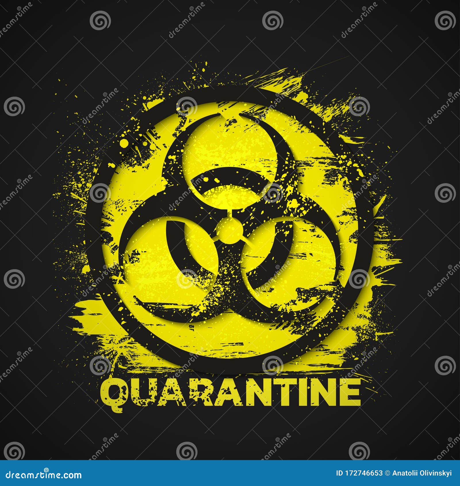 Quarantine Sign. Biohazard Danger Virus Warning Stock Vector ...