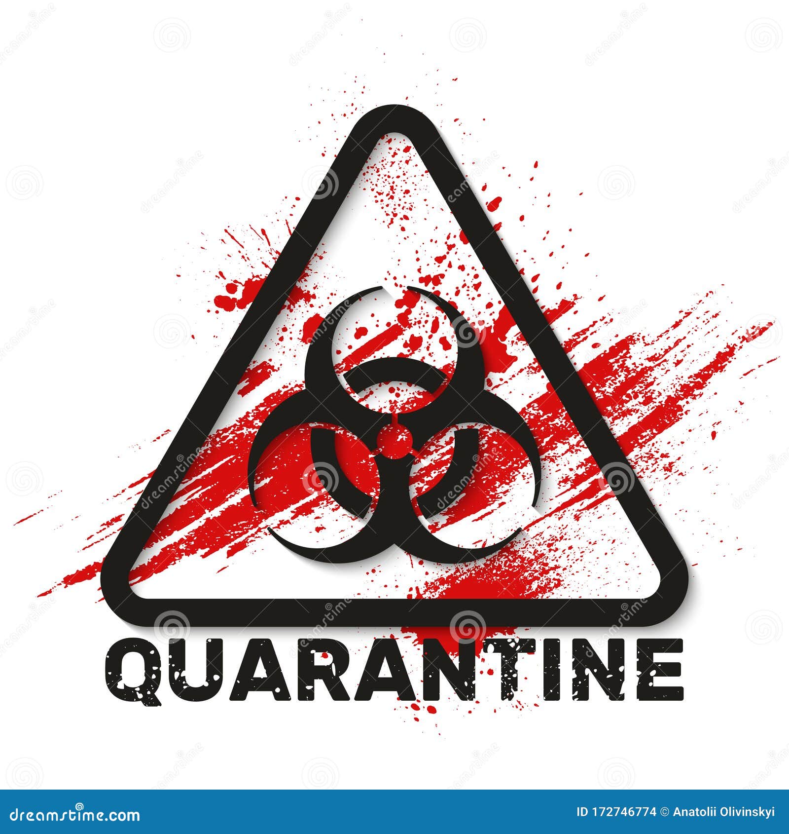 Quarantine Sign. Biohazard Danger Virus Warning Stock Vector ...