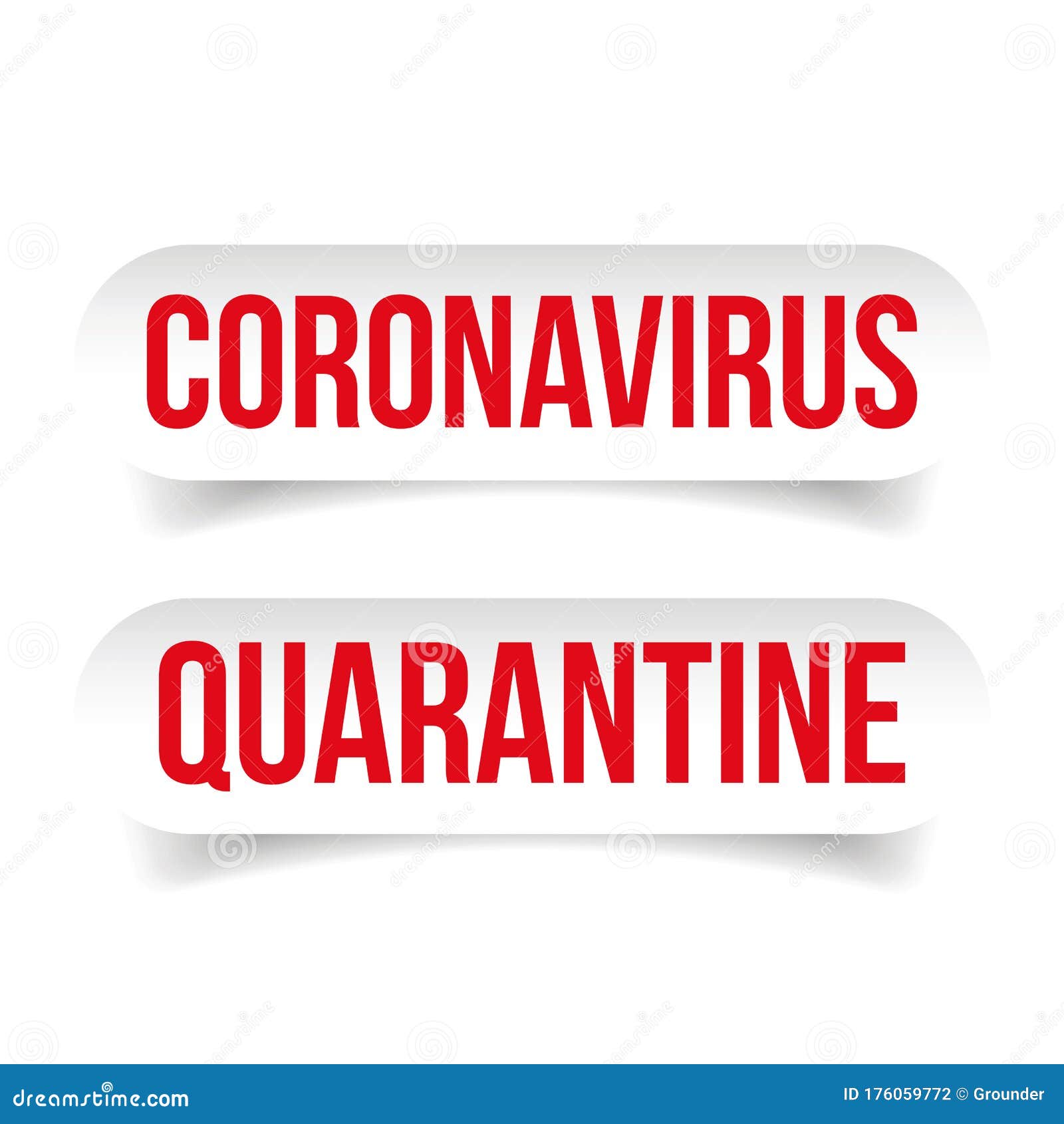 Quarantine Sign Label Lettering Stock Vector - Illustration of sign ...