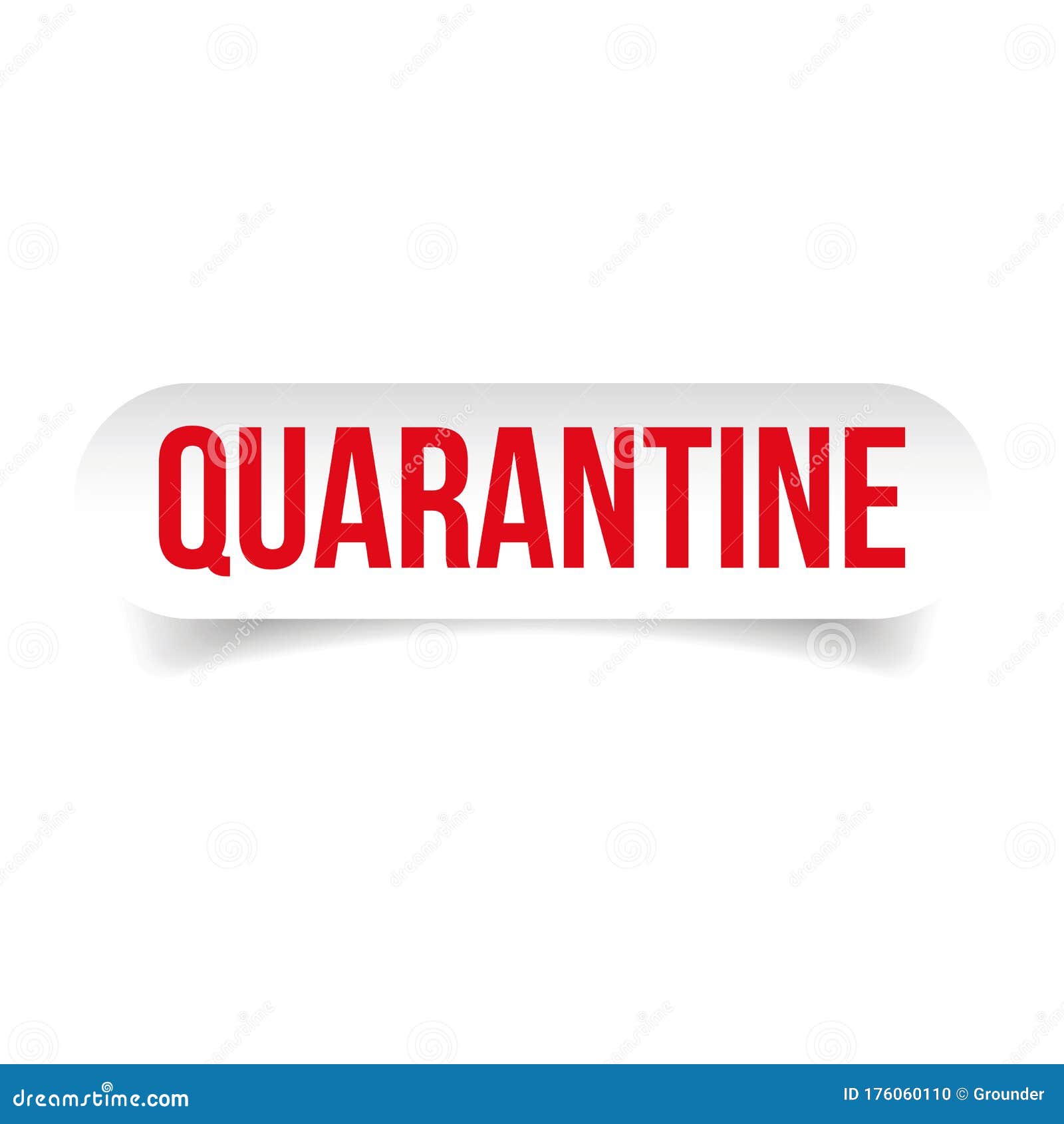 Quarantine Sign Label Lettering Stock Vector - Illustration of sick ...