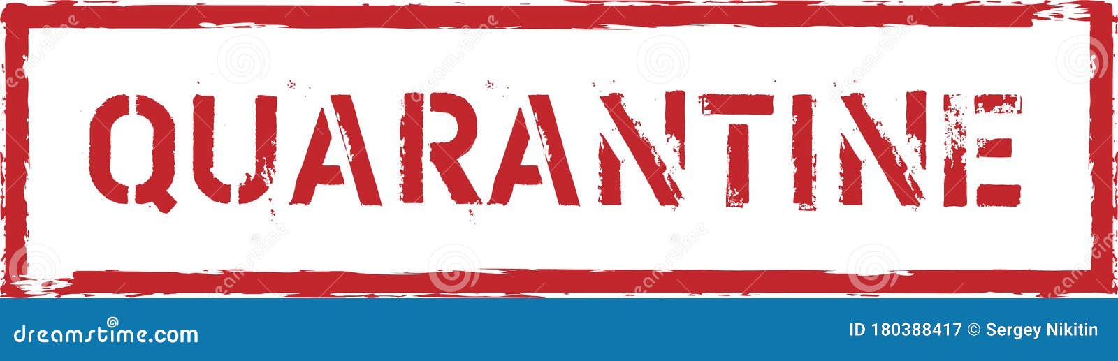 Quarantine Sign or Stamp on White Background, Vector Red QUARANTINE ...
