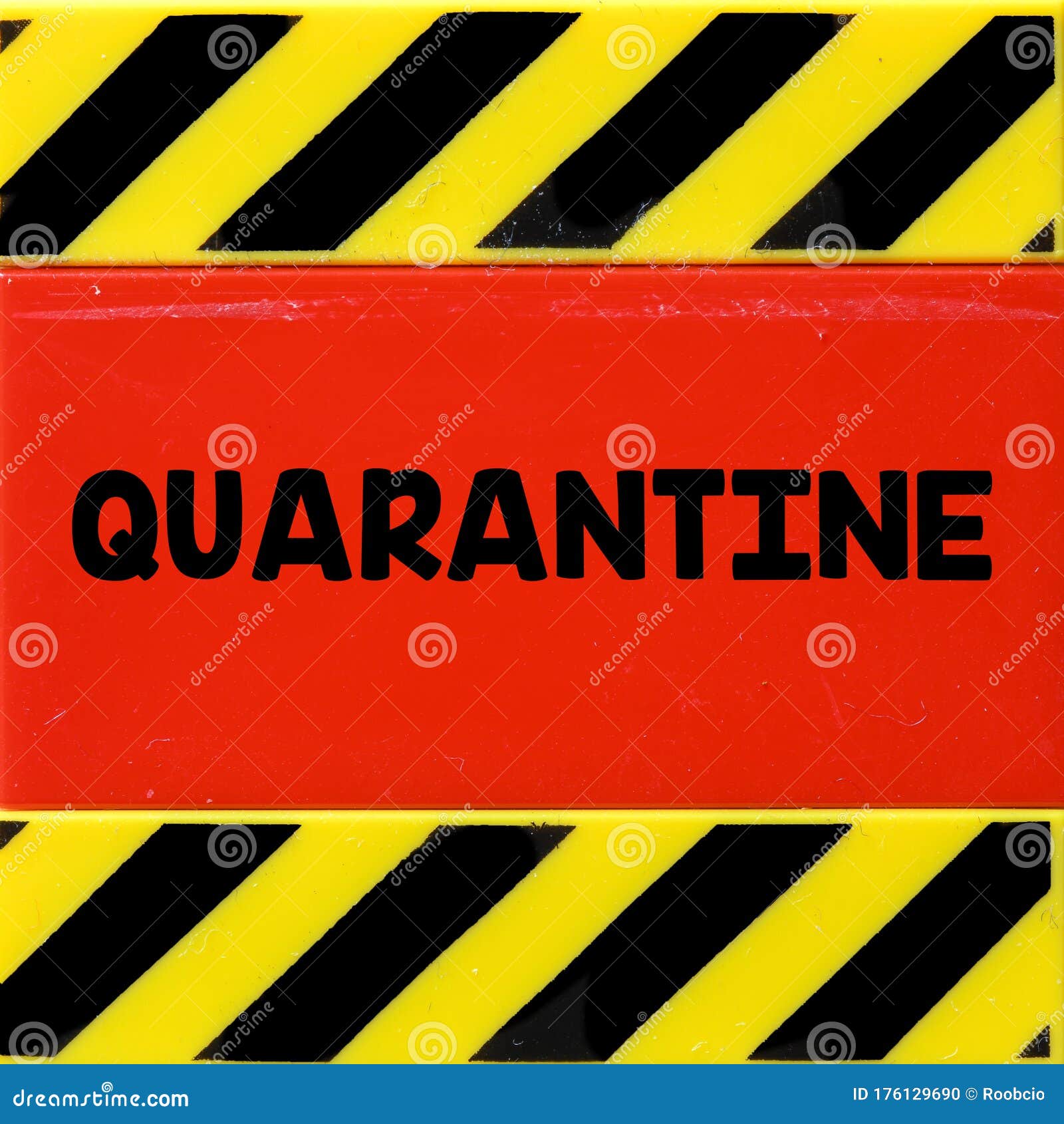 QUARANTINE Text on a Red Background. Stock Illustration - Illustration ...