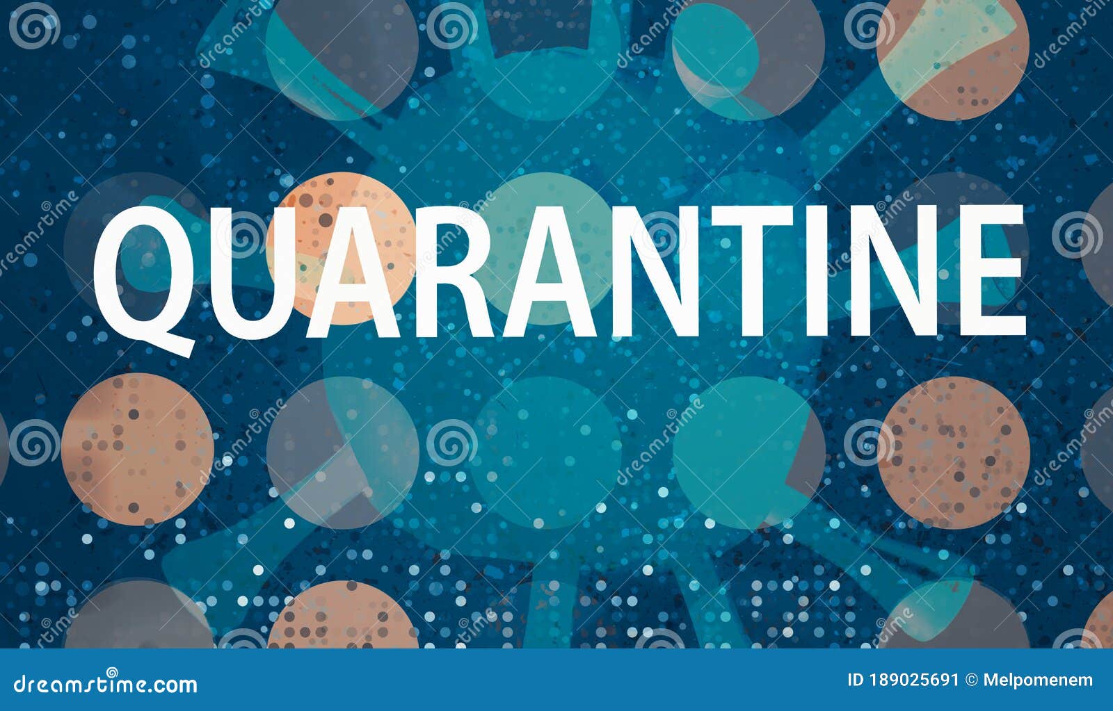 Quarantine Theme with Abstract Dots Background Stock Illustration ...