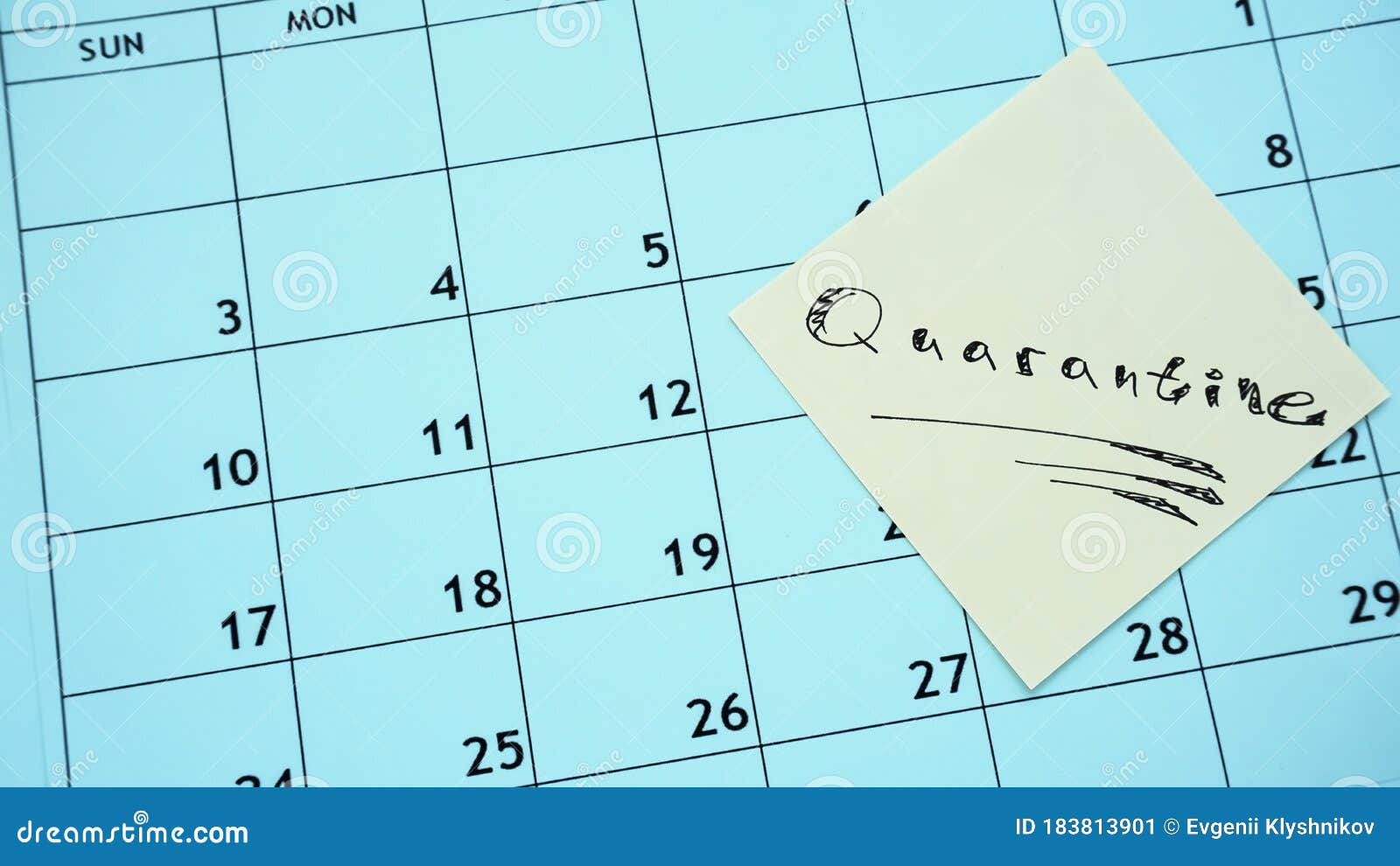 Quarantine .to-do List and Calendar with a List Stock Image - Image of ...