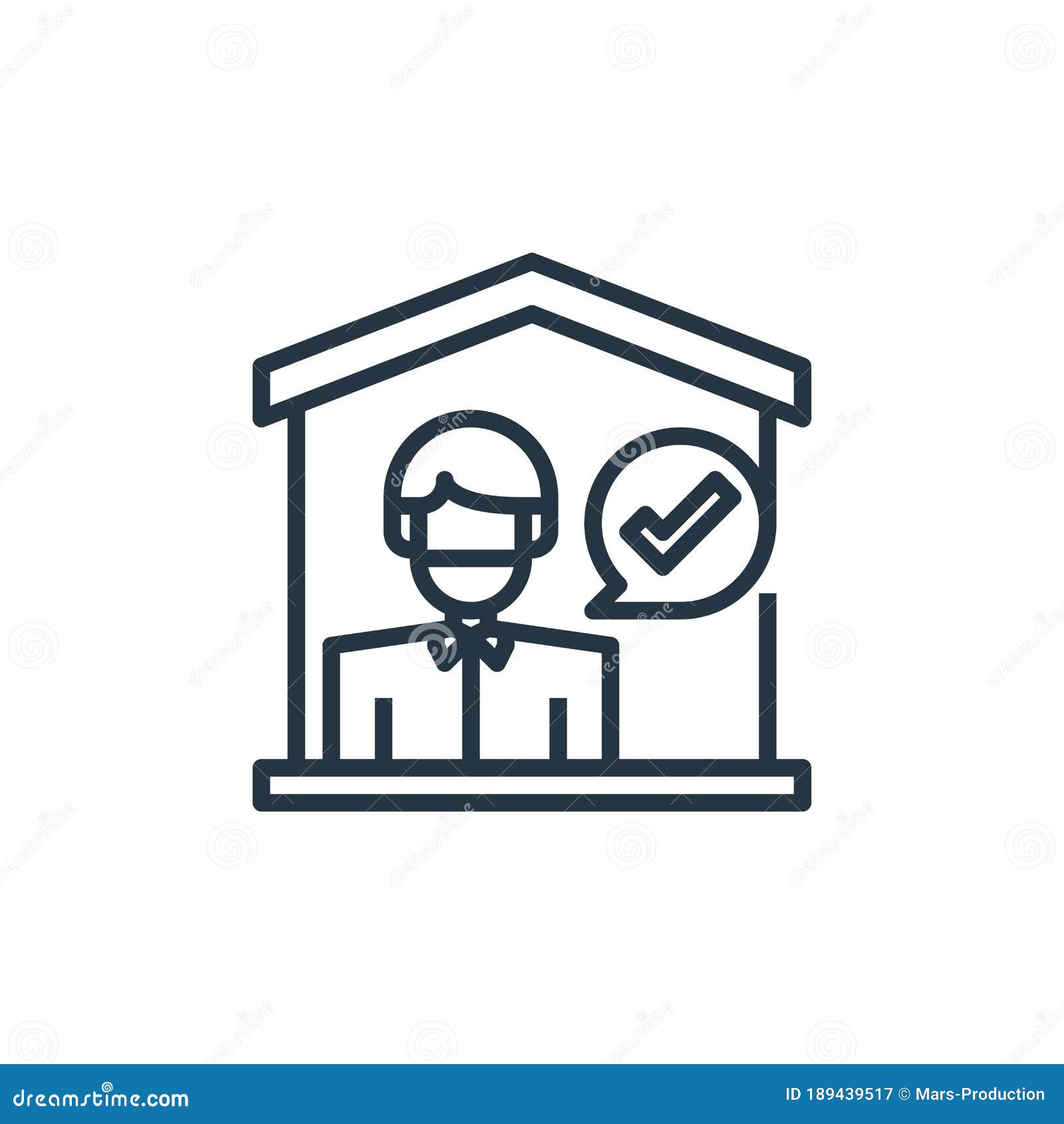 Quarantine Vector Icon Isolated on White Background. Outline, Thin Line ...