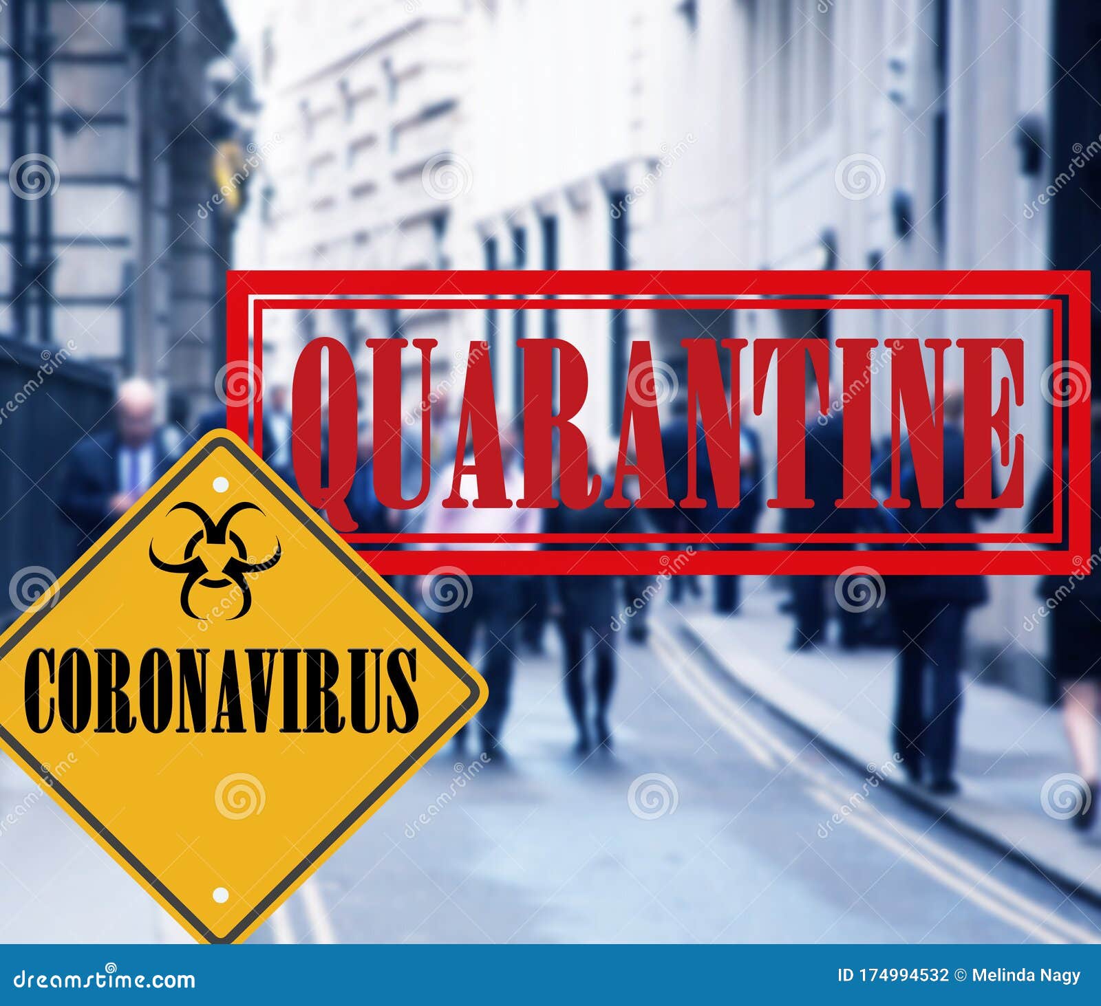 Quarantine Warning . Coronavirus Disease Outbreak Stock Photo - Image ...