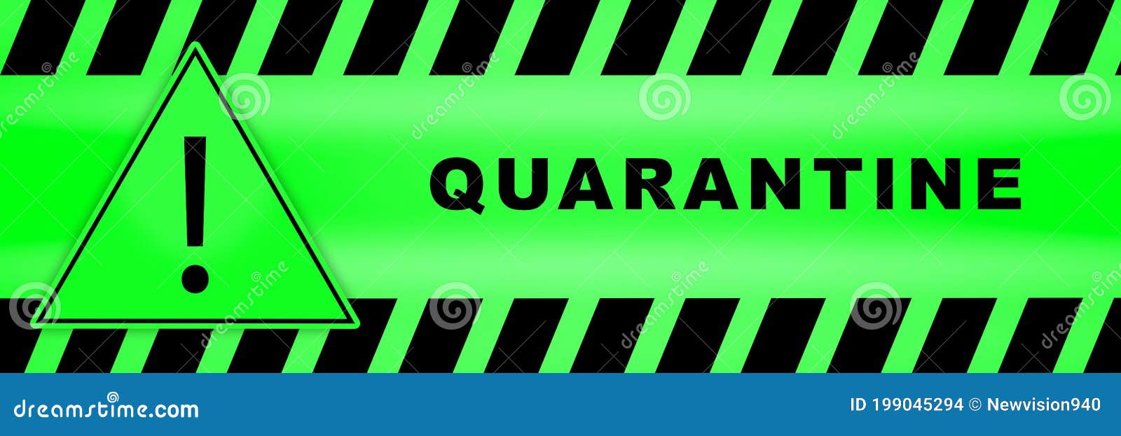 Quarantine Zone Signbiohazard Yellow Caution Attention of Danger Stock ...