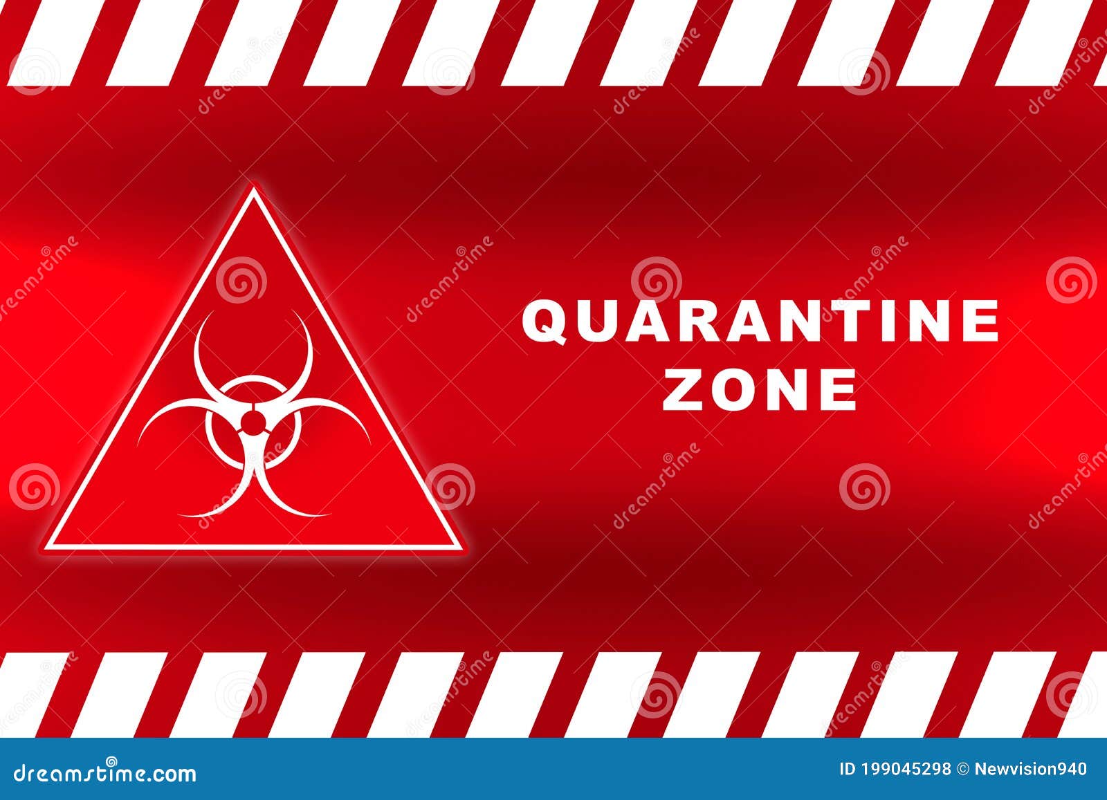 Quarantine Zone Signbiohazard Yellow Caution Attention of Danger Stock ...