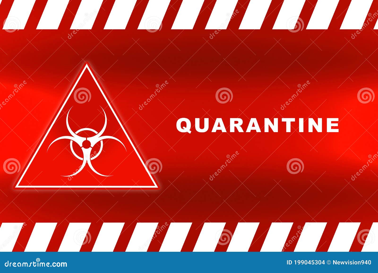 Quarantine Zone Signbiohazard Yellow Caution Attention of Danger Stock ...