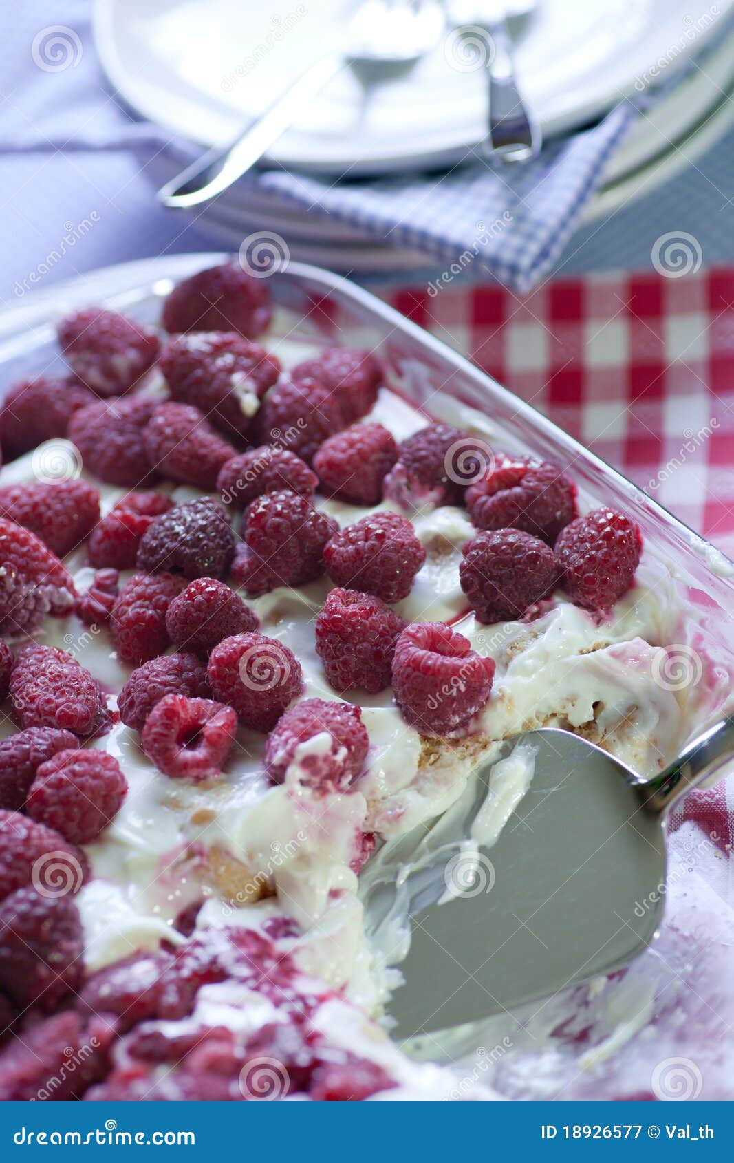 Quark Dessert with Raspberries Stock Image - Image of pudding, food ...