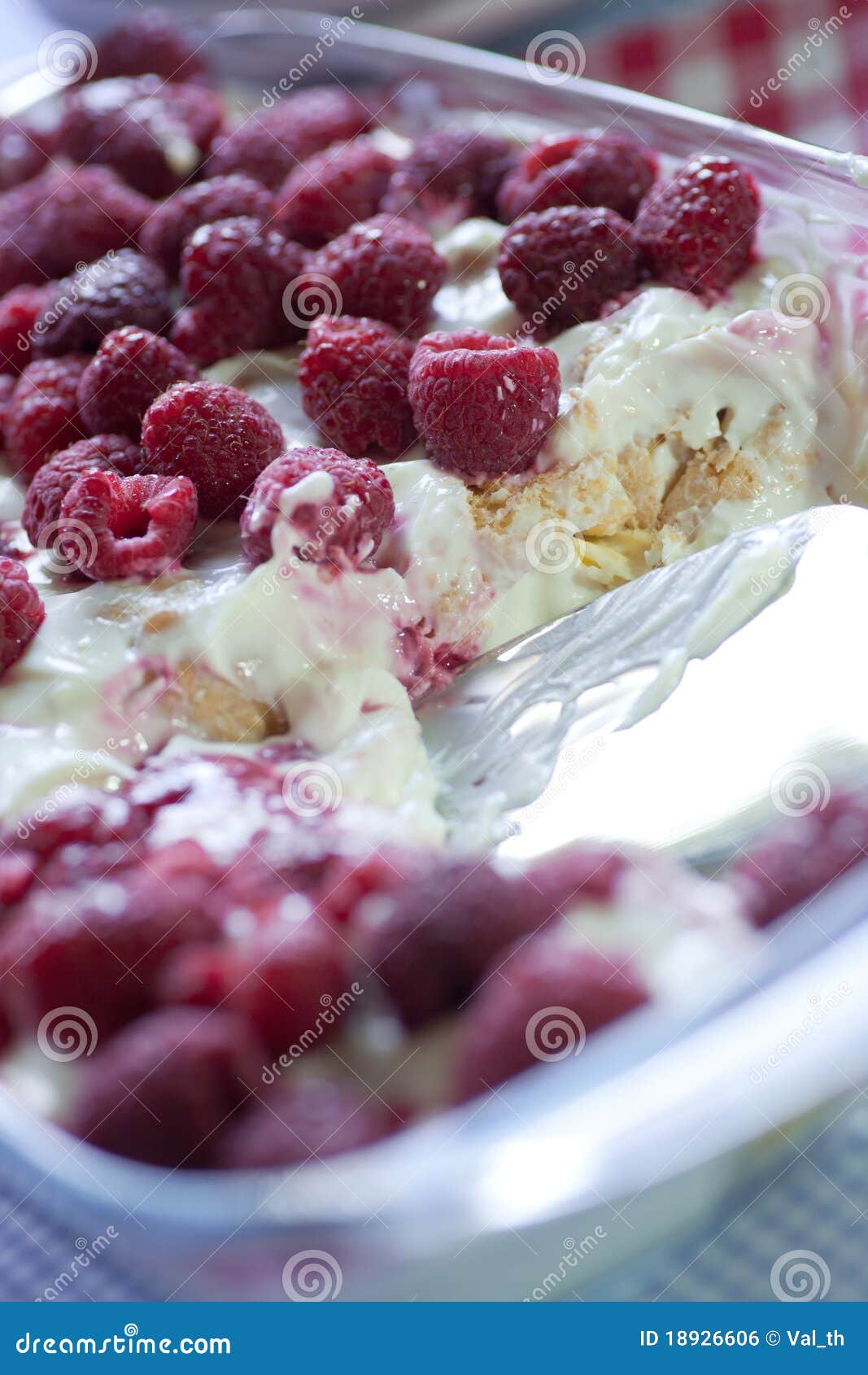 Quark Dessert with Raspberries Stock Photo - Image of raspberry, diet ...