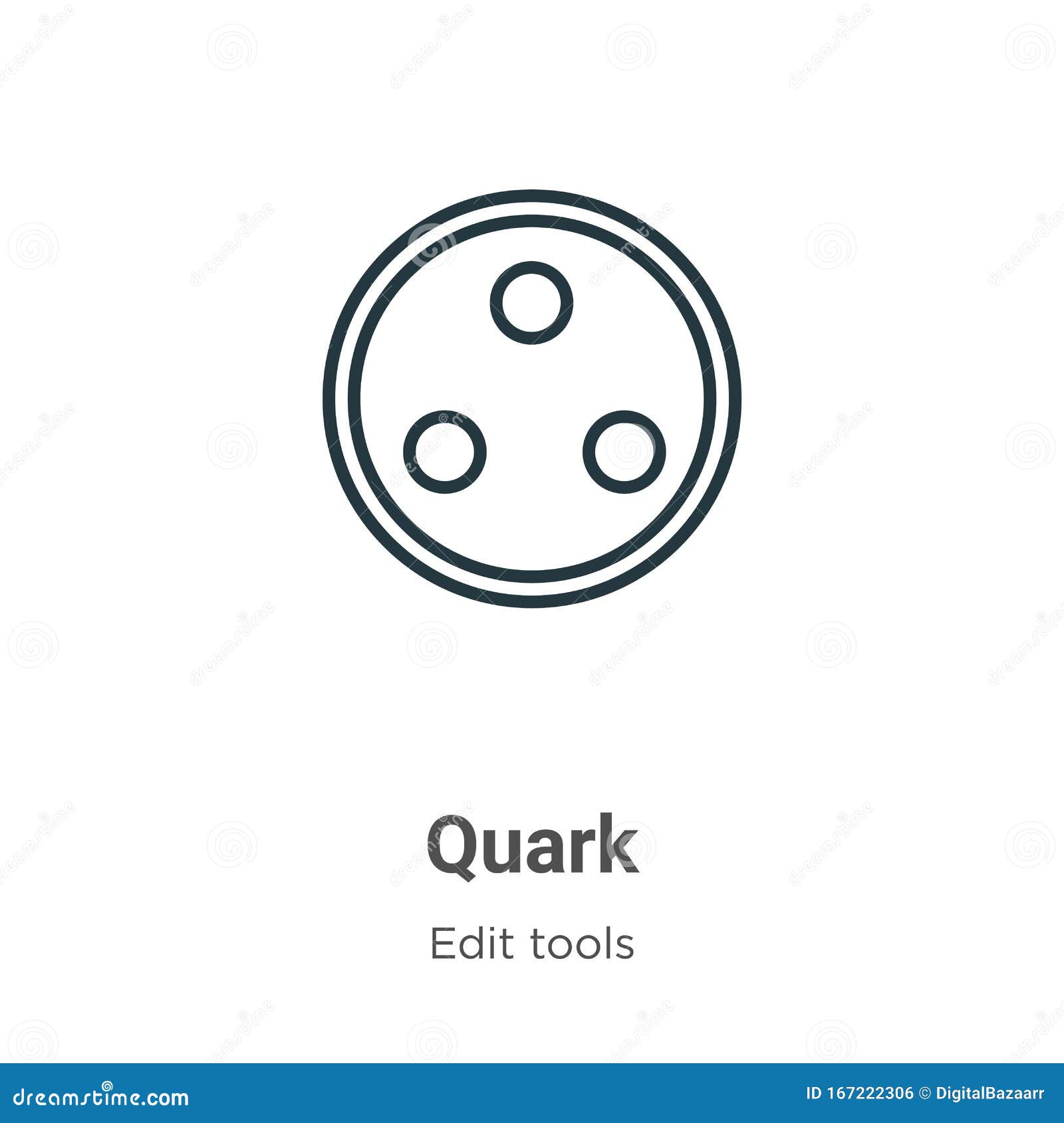 Quark Outline Vector Icon. Thin Line Black Quark Icon, Flat Vector ...